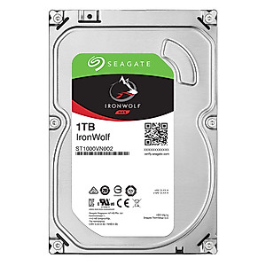 Seagate IronWolf 1 TB NAS Raid Internal Hard Drive - 5,900 RPM Sata 6 Gb/s 3.5-Inch (ST1000VN002)
