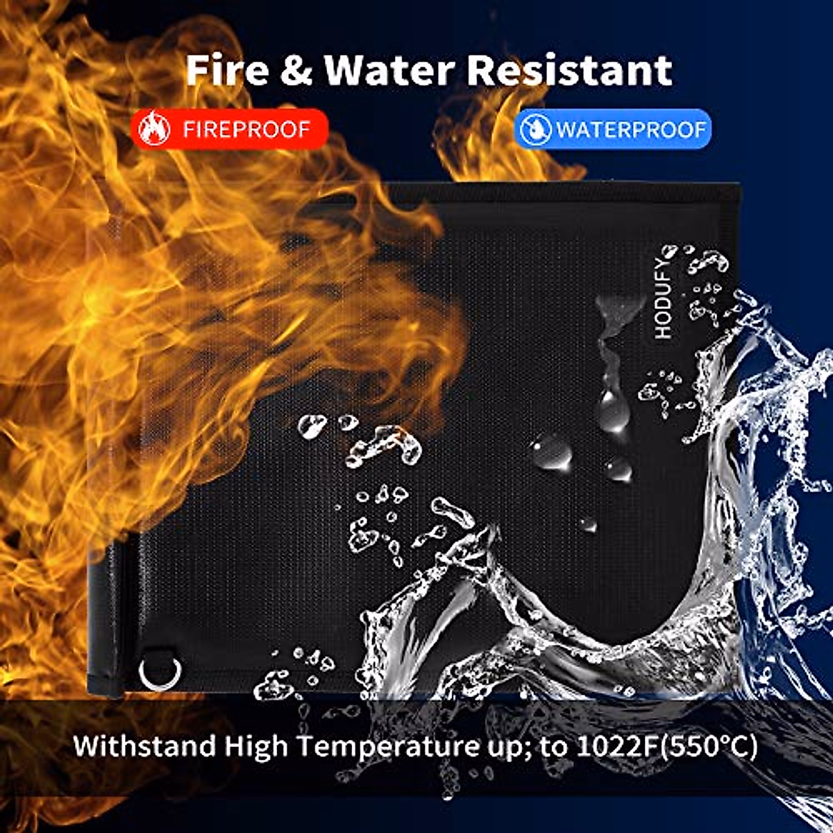 Faraday Bag for Laptops (20 x 15 inches), Faraday Cage, Faraday Bags for Phones & Key Fobs, Fireproof & Water Resistant Bag, Anti-Theft Pouch, Anti-Hacking Case Blocker (Black)