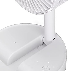 Heayzoki Portable Folding Fan 3 Speed Adjustable Foldable Desk Fan with Rechargeable Battery Oscillating Fan for Home Kitchen Outdoor Camping