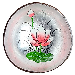 LADIA Coconut Bowl - Handmade, Natural, Decorative Bowl - Multipurpose Bowl - Yogurt Bowl - Reusable Key Bowl - Organic, Authentic, Classy Home Decor - Housewarming Gift - Birthday Gift