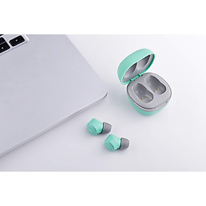 Altec Lansing Nanobuds - Truly Wireless Earbuds with Charging Case, TWS Waterproof Bluetooth Earbuds with Touch Controls for Travel, Sports, Running, Working (Mint)