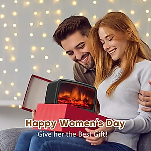 COSYAIREY Space Heater Fireplace, Energy Efficient Space Heater Dynamic Flame Effect, 30% Energy Saving,1s Fast Heating Electric Space Heaters for Indoor Use, Electric Space Heater Tip-Over Protection