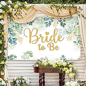 KatchOn, Green Bride to Be Banner - XtraLarge, 72x44 Inch | Sage Green Bride to Be Sign for Bridal Shower Decorations | Wedding Shower Decorations | Bride to Be Backdrop | Bride to Be Decorations