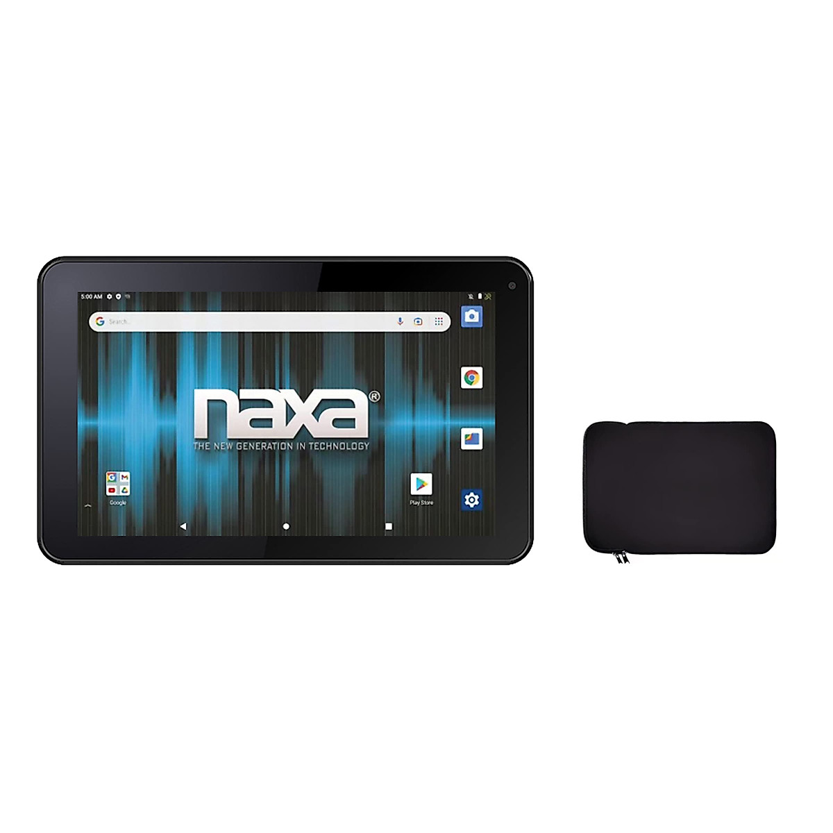 Naxa Electronics NID-7022 Android 11 Tablet with 7” HD TN Screen and Pouch 1.6 GHz Quad Core Processor, 2GB Ram, 16GB Storage, Front and Rear Cameras, Speaker and Microphone, Black