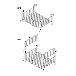 Powell Heavy Metal Bunk Bed, Full-Over-Full, Black