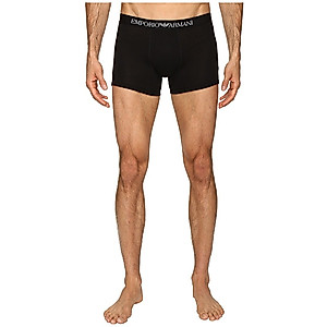 Emporio Armani Men's Cotton Boxer Briefs, 3-Pack, New Black, Large