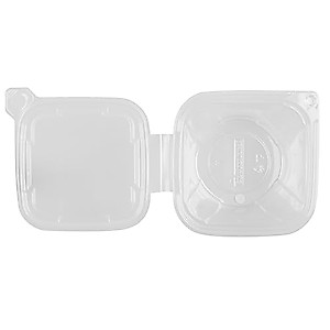 Restaurantware Tamper Tek 8 Ounce Snack Containers 100 Durable Deli Containers - Tamper-Evident Lid Disposable Clear PET Round Containers With Lid For Takeout And Delivery Orders
