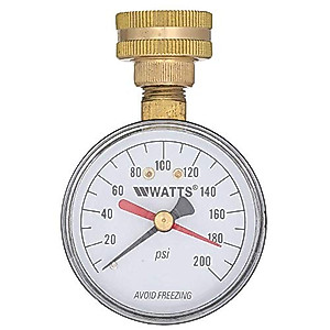 Watts 0950200 Water Pressure Test Gauge, 2 1/2 Inch, White