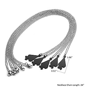 PiercingJ Personalized Engraved Custom 5 Pieces Best Friends BFF Family Puzzle Necklaces Stainless Steel Pentagram Star Friendship Matching Jigsaw Pendant Chain for Women Sisters Gift