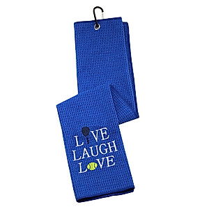 G2TUP Tennis Towels for Women Men Live Laugh Love Funny Tennis Player Themed Towel Gift (Live Laugh Love)