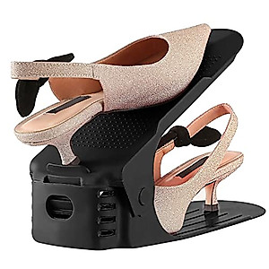 SensaitiN 10pcs Organizer Space Saver Storage Slot Shoe Rack Holder Adjustable MagnifiQ Shoe rack Shoe organizer Shoe storage Shelf organizer Shoe organizer for closet Shoe rack organizer