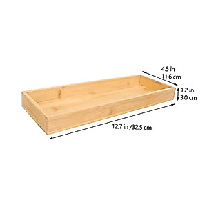 Cabilock 3pcs Jewlery Tray Rectangular Tray Jewelry Earrings Wooden Serving Tray Toilet Tank Tray Earrings Box Tray Storage Tray Platter Footstool Toilet Tray Bathroom Toiletries Holder Key