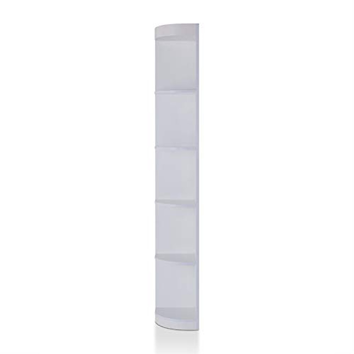 Furniture of America Maleena Contemporary Wood 5-Shelf Corner Bookcase in White