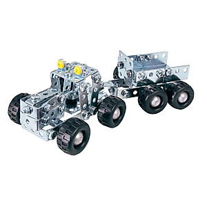 Eitech Tractor with Trailer Educational STEM Toy- Intro to Engineering and STEAM Learning, Build and Play Steel Construction Set with 190 Pieces