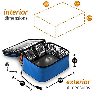 HotLogic 16801174-BL Food Warming Tote Lunch Bag Plus 12V, Blue