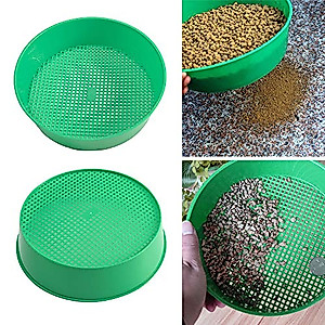 EMVANV Garden Sieve Plastic Mesh Soil Sieve Mesh Screen, Plastic Garden Sieve Riddle Green for Compost Soil Stone Mesh Gardening Tool, for Filtering Earth Stone