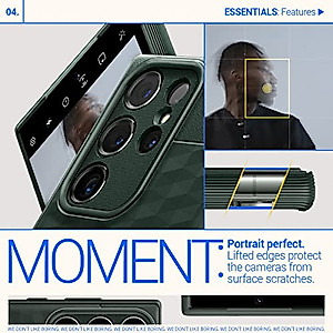 Caseology Parallax Designed for Samsung Galaxy S23 Ultra Case 5G [Military Grade Drop Tested] Enhanced Ergonomic Design Case (2023) - Midnight Green