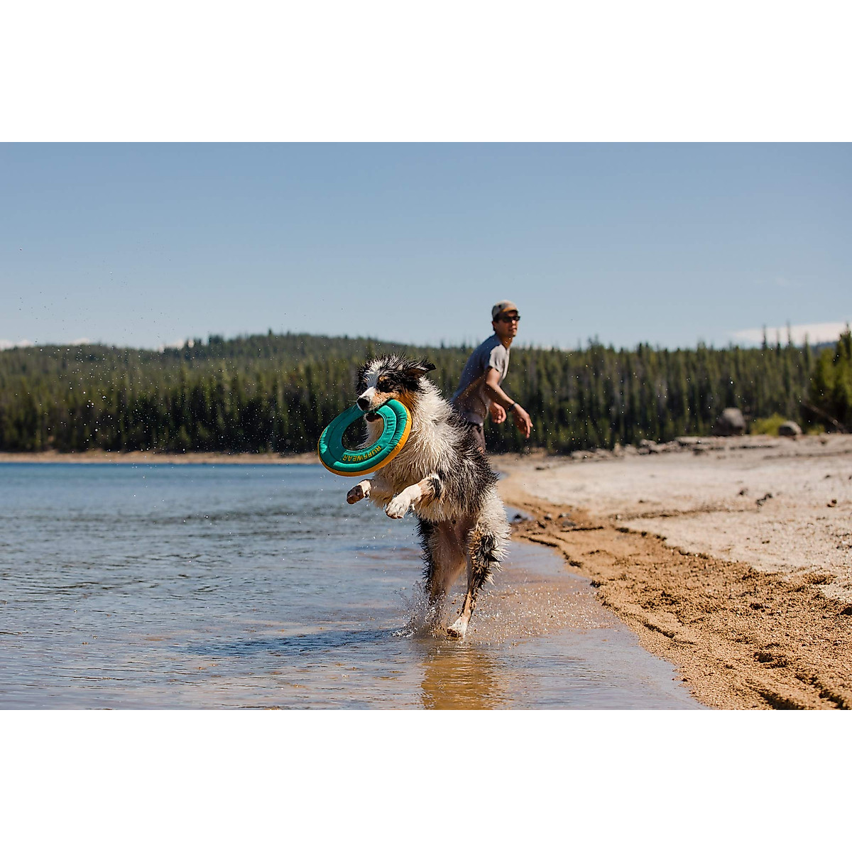 Ruffwear, Hydro Plane Floating Disc for Dogs, Aurora Teal, Large