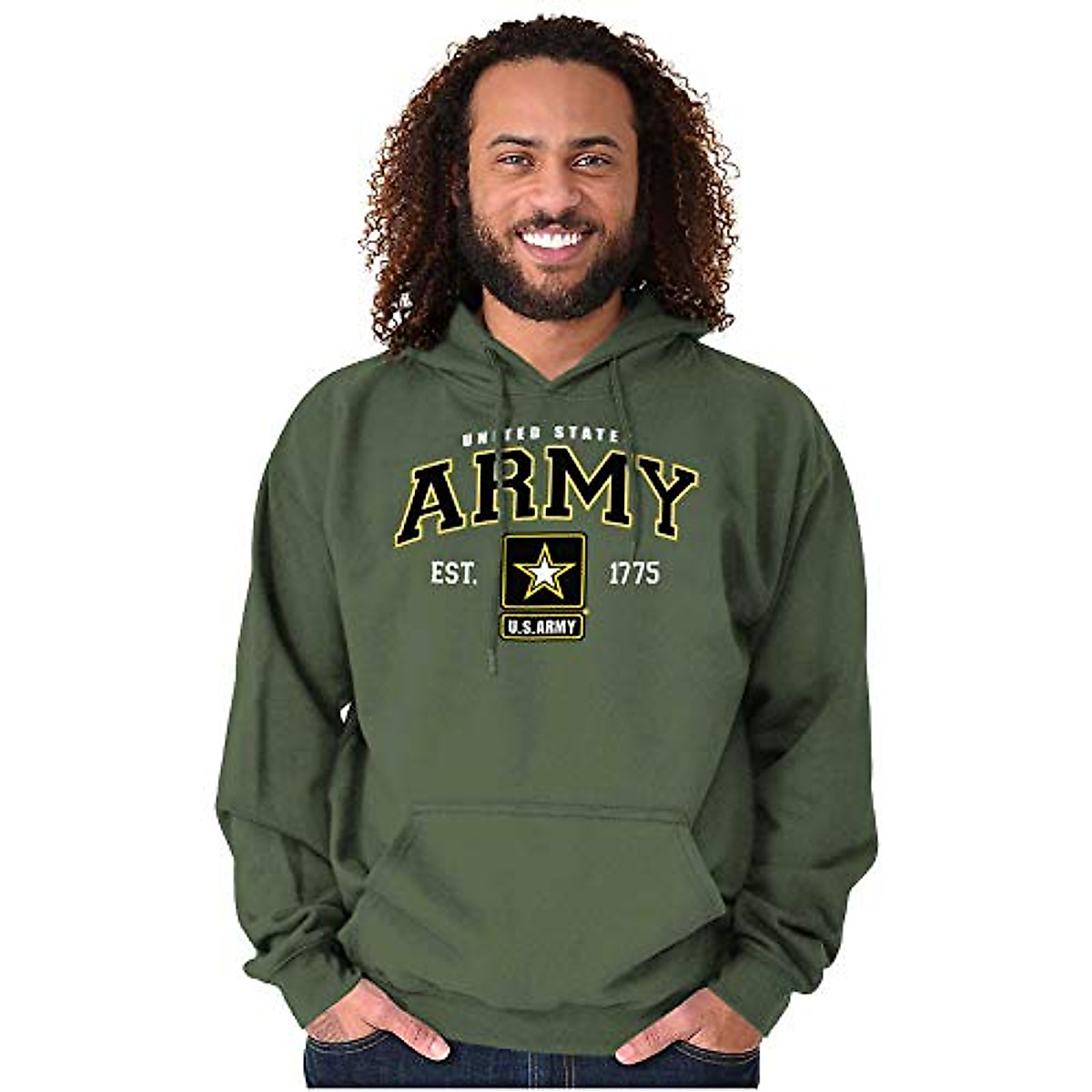 Brisco Brands US Army Pride United States Military Hoodie Sweatshirt Women Men