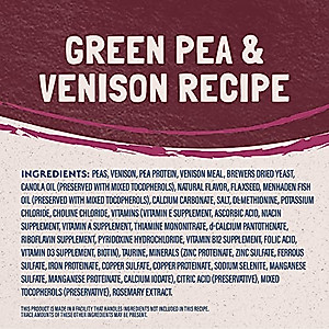 Natural Balance Limited Ingredient Adult Grain Free Dry Cat Food, Reserve Green Pea & Venison Recipe, 4 Pound (Pack of 1)