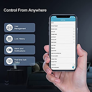 Dermum Smart Lock, Keyless Entry Door Lock, Smart Door Lock, Smart Lock for Front Door, Door Lock with Keypad, Fingerprint Door Lock, Biometric Door Lock, Digital Door Lock with Handle