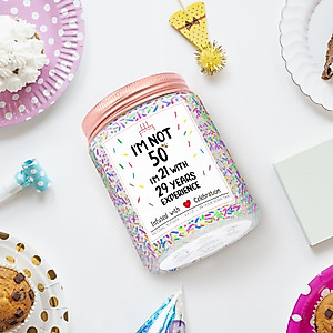 Happy Birthday Candle Gift for Women, Funny 50th Birthday Gifts Ideas for Friends, Unique Bday Presents for Mom, Wife, Grandma, Sister, Bestie, Vanilla Scented, 5.5 Oz