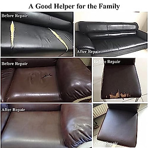 Large Leather Repair Tape (17 X 79 Inch), Self Adhesive Leather Repair Patch, Waterproof, Wear-Resisting, DIY Leather Repair Tape for Sofa, Chair, Car seat, Couches, Handbages, Furniture (Black)