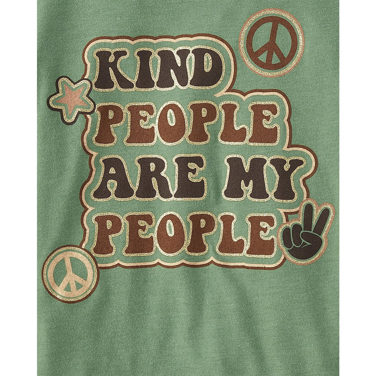 The Children's Place Girls, Love, Equality Short Sleeve Graphic T-Shirts, Kind People are my People, Medium
