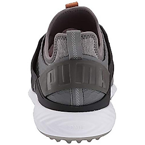 PUMA GOLF Men's Ignite Pwradapt Caged Golf Shoe, Quiet Shade-Bronze-Puma Black, 12 M US