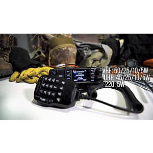 AnyTone AT-D578UVIII Plus Tri-Band DMR Mobile Radio - 50W VHF/45W UHF with Air Band, APRS Location Data RX/TX, Bluetooth Audio, Loud Speaker and Step-by-Step Course Included