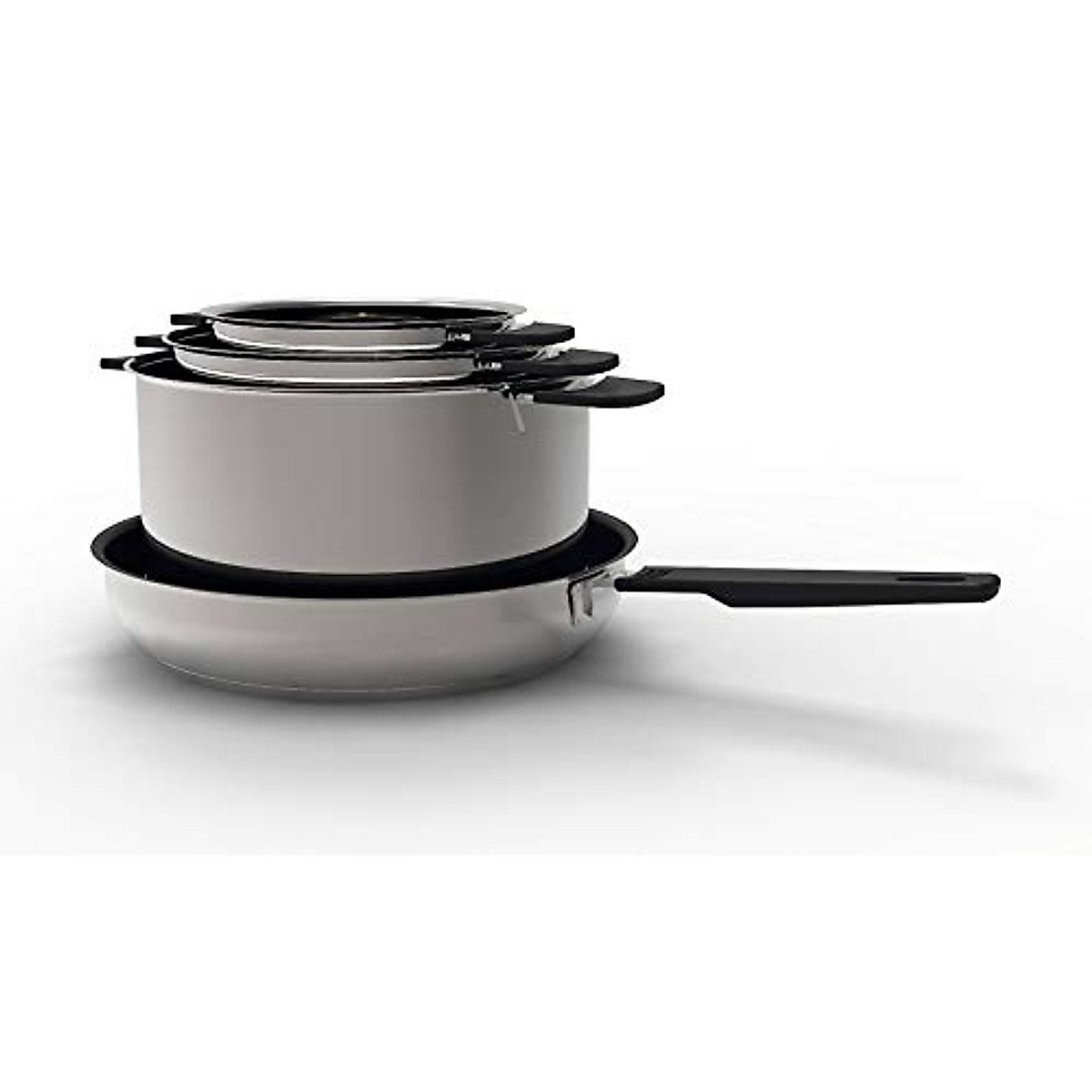 KUHN RIKON Smart & Compact Casserole Pot, 5 Litre/24 cm, Stainless Steel, 5 liters, Silver