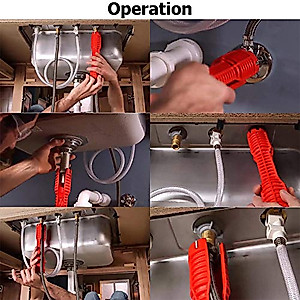 WREOW Faucet and Sink Installer, 8 in 1 Multifunctional Faucet Wrench Tool Double Head Sink Installer Tool Water Pipe Spanner Tackle For Plumbers And Homeowners