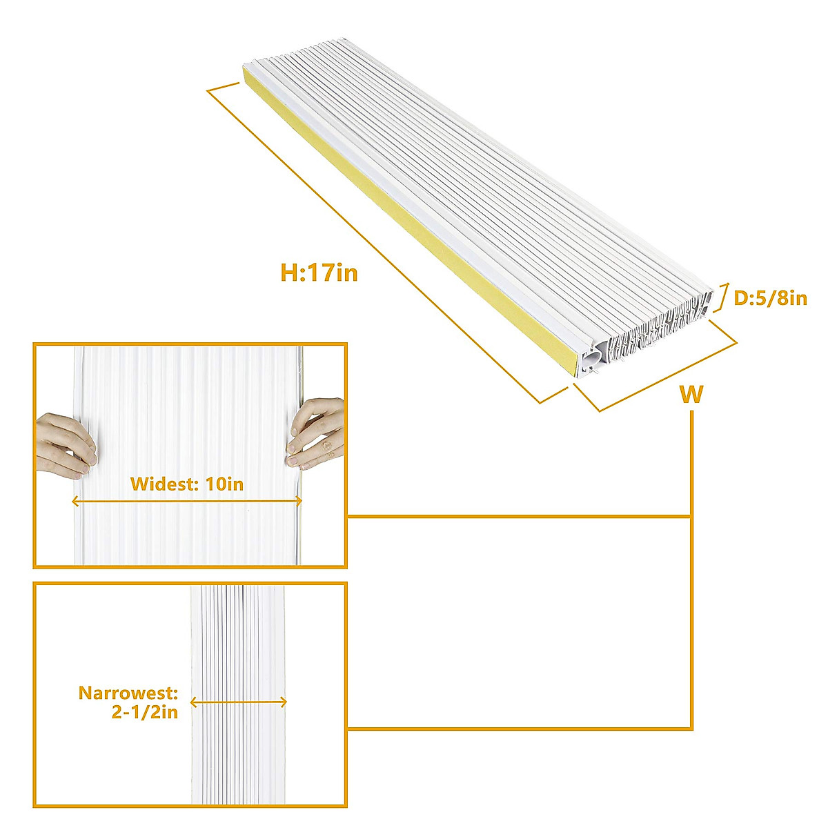 LBG Products Air Conditioner Side Panel Kit for Window AC Units, Fits Up to 17" H x 10" W,Double Layers Window AC Side Panels Kit for Window Air Conditioner Replacement Screen,2 Pack