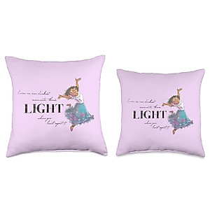 Disney 100 Anniversary Encanto Mirabel D100 Quote Light Throw Pillow, 16x16, Multicolor