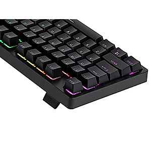 Monoprice Collider TKL Gaming Keyboard - Cherry MX (Blue), RGB Backlit, USB C, Programmable Macros, Full N‑Key Rollover, Mechanical Switches, Tenkeyless, for Computer PC Gamer - Dark Matter