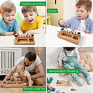 Montessori Toys for 3 4 5 Year Old, Montessori Screwdriver Board, Kids Wooden Toys, Fine Motor Skills Toys, Sensory Toys for Toddlers, Preschool Learning Toys for Toddler Travel