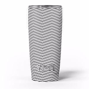 Design Skinz The Slate Black Chevron Pattern with Clear Backing - Skin Decal Vinyl Wrap Kit Compatible with The Yeti Rambler Cooler Tumbler Cups