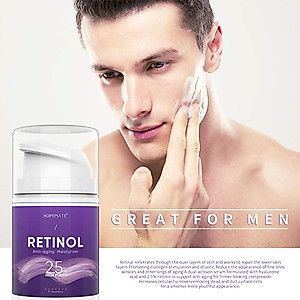 HOPEMATE Retinol Cream, Anti-Aging Moisturizer Cream 2.5% for Face and Eye Care, Anti-Wrinkle Essence with Hyaluronic Acid, Vitamin E and Green Tea, Day and Night Cream, 1.7 Fl.Oz, 50ml