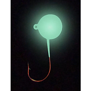 Big Nasty Tackle Super Glow Jigs (2 pack) (3/4 oz, Original Green)