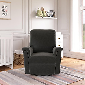 Baby Relax Terrin 3-in-1 Gliding Swivel Recliner Chair, Charcoal