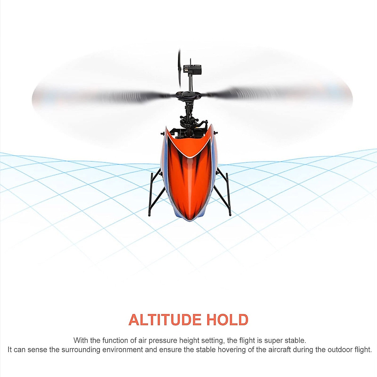 GoolRC RC Helicopter, WLtoys XK K127 Remote Control Helicopter, 4 Channel RC Aircraft with 6-Axis Gyro, Altitude Hold, One Key Take Off/Landing, Easy to Fly for Kids and Beginners