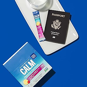 Natural Vitality Calm, Magnesium Citrate Supplement, Anti-Stress Drink Mix Powder - Gluten Free, Vegan, & Non-GMO, Raspberry Lemon, 0.12 oz, 30 Packets