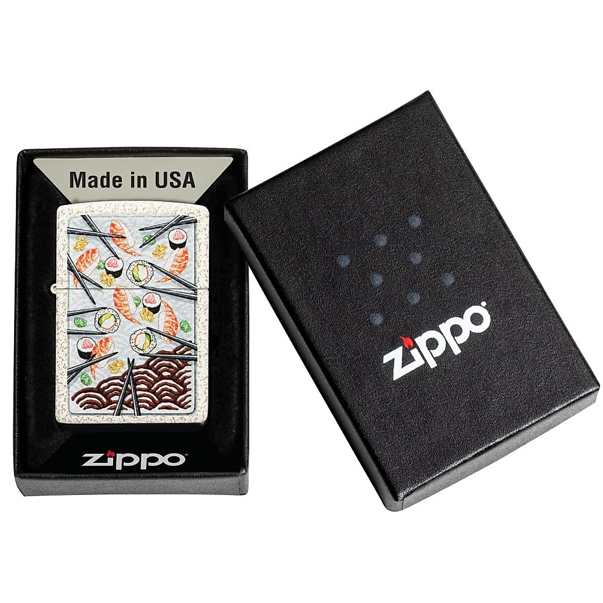Zippo Sushi Design Mercury Glass Pocket Lighter