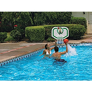 Poolmaster 72933 Boston Celtics NBA Pro Rebounder-Style Poolside Basketball Game, white, one size