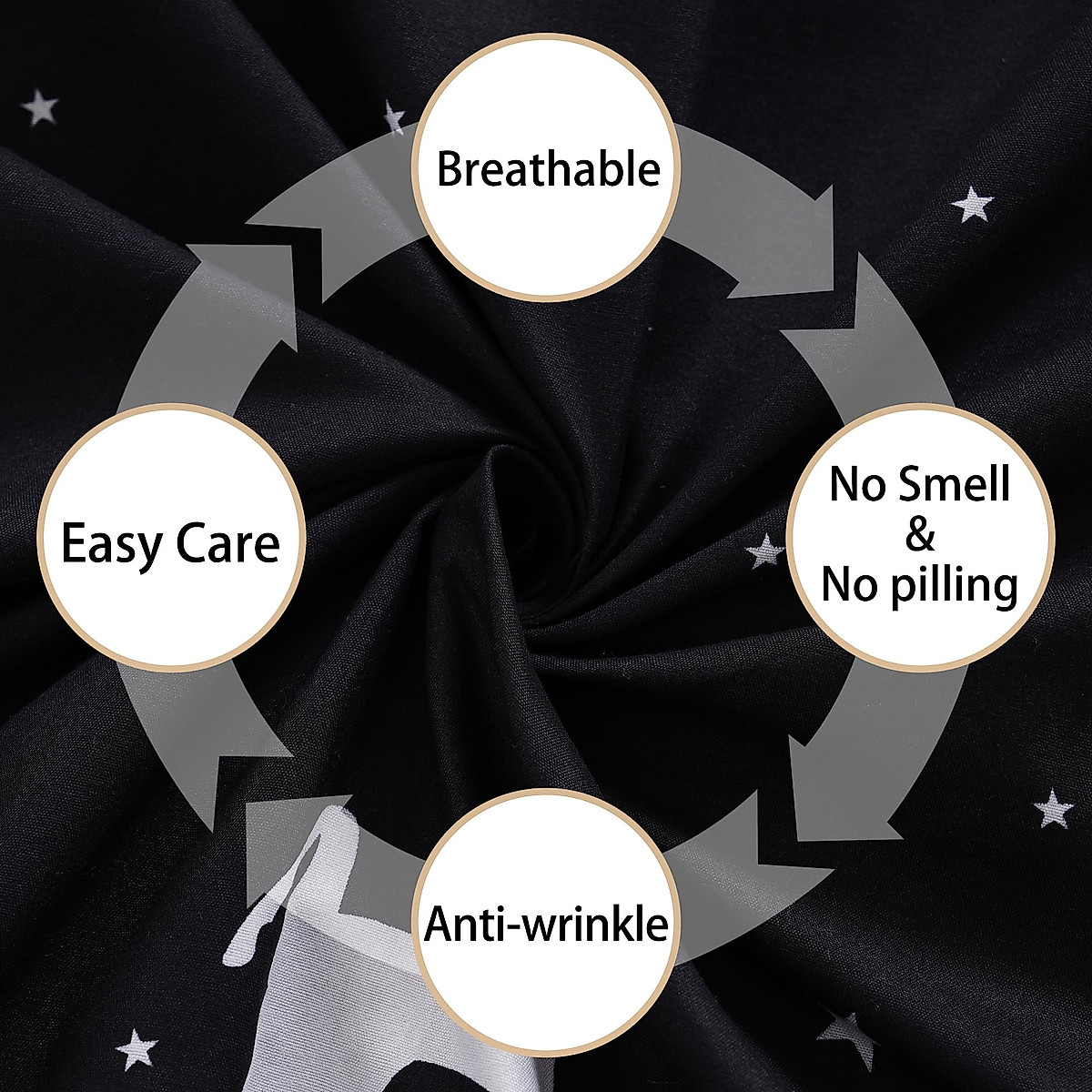 Bed Sheet Set - 3 Piece Twin Size - Reindeers/Stars Printed Christmas Decor - Soft Durable Microfiber Bedding Sheet Set,Deep Pocket,Stain,Fade & Wrinkle Resistant