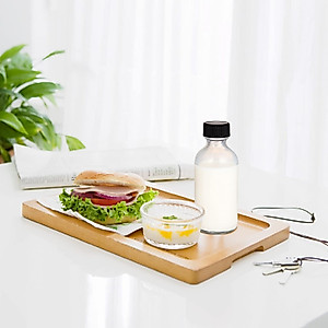 Cibeat 12 pack 2 oz Clear Glass Boston Bottle With Black Poly Cap, Funnel, Chalk Labels, Pen Dispensing Bottles for Homemade Vanilla Extract, Essential Oils, Herbal Medicine, Wedding Christmas Decor