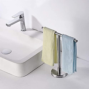 n/a Bath Hand Towel Holder Standing Matte Black T-Shape Towel Bar Rack Stand Tower Bar Bathroom Kitchen Vanity Countertop (Color : D, Size : 27X30CM)