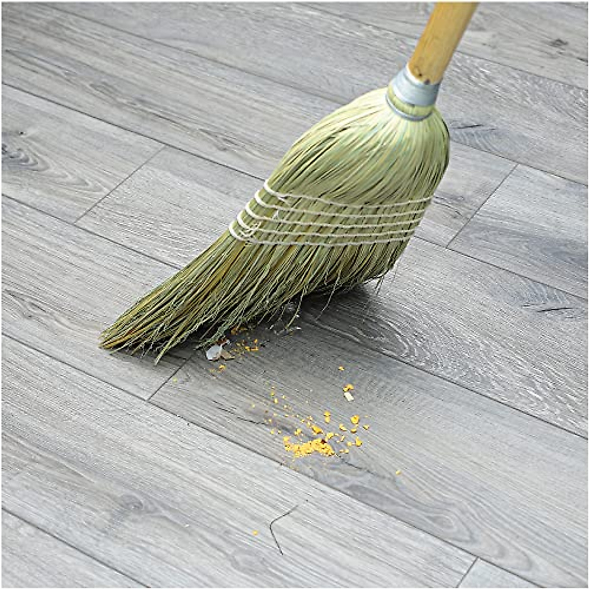 Genuine Joe Joe Janitor Lobby Blend Broom, Nickel