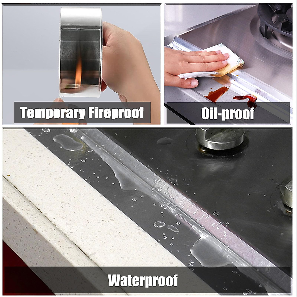 Premium Aluminum Foil Tape, Silver Duct Tape Heavy Duty, Metal, Heat Resistant, Waterproof, High Temperature Sealing Adhesive Tape for Ductwork Dryer Vent HVAC Insulation (2in x 65ft x 3.9mil, 1 Roll)