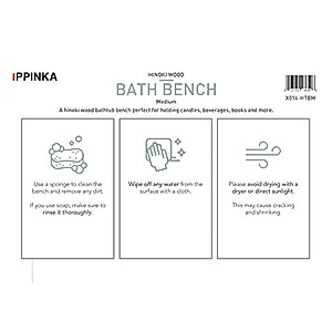 Bathtub Bench/Caddy Made from Hinoki Japanese Cypress Wood